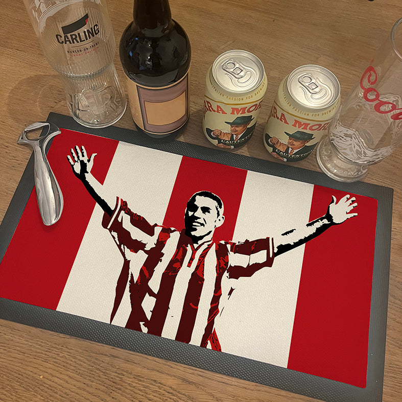 Kevin Phillips Red & White SAFC Mackem Bar Mat – Mackem Cards