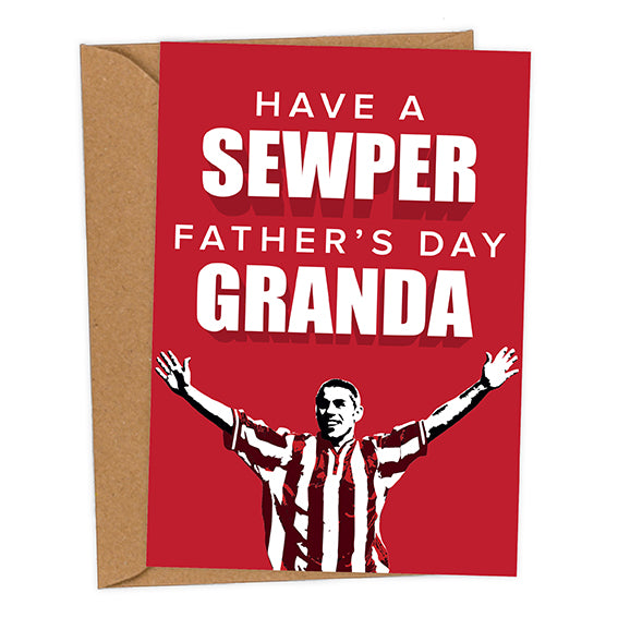 Have A Sewper Father's Day Granda Mackem Card Father's Day Card ...
