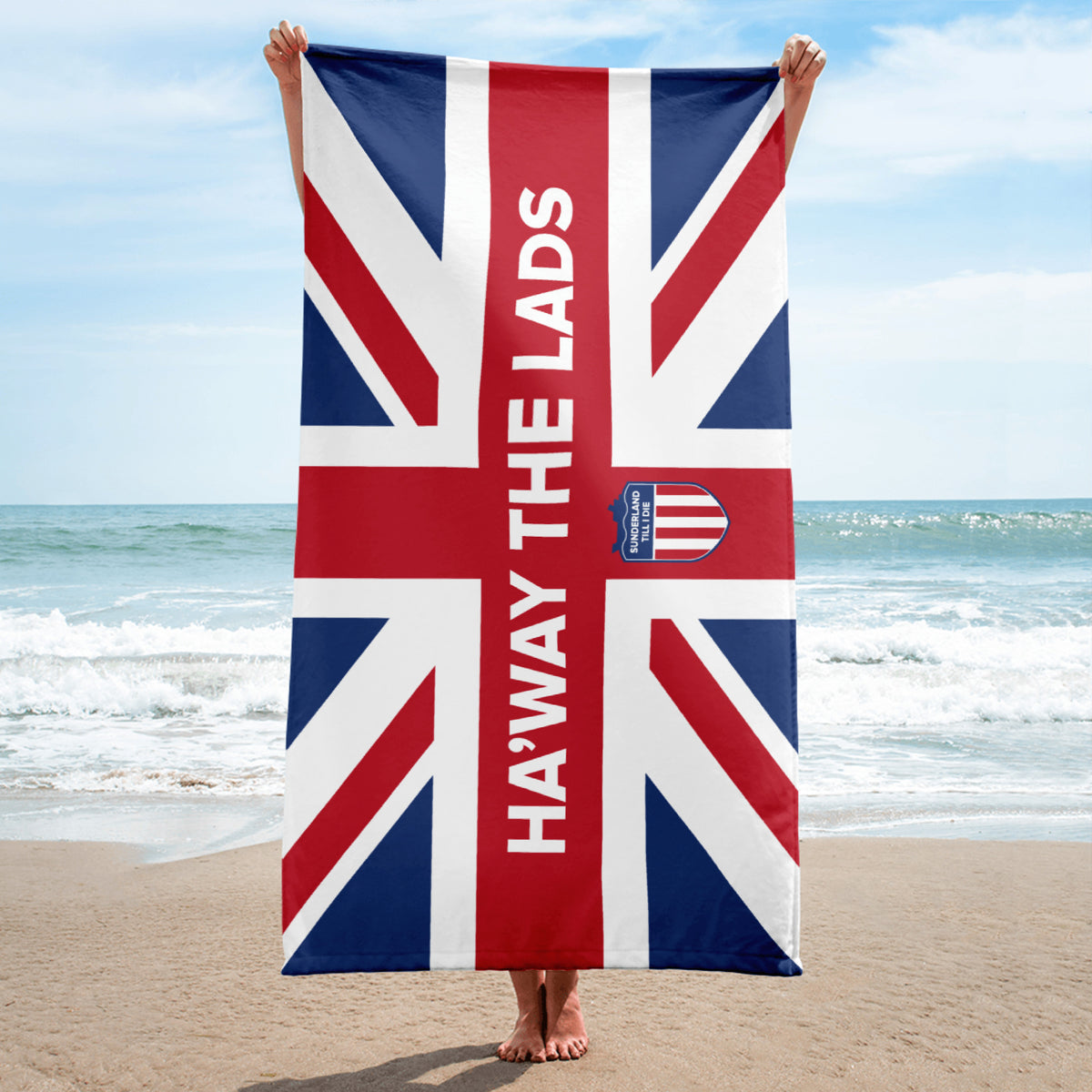 Union Jack Ha'way The Lads SAFC Mackem Towel – Mackem Cards