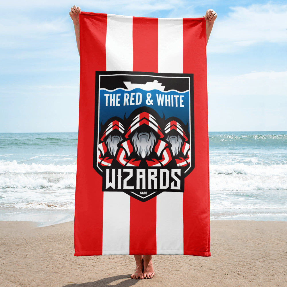 The Red And White Wizards SAFC Mackem Towel – Mackem Cards