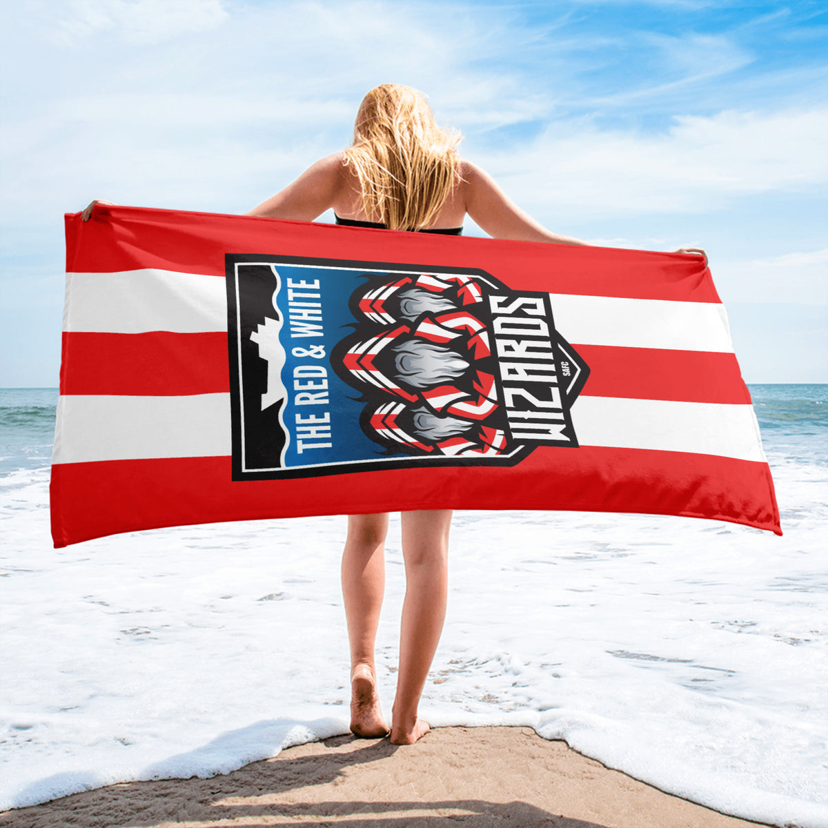 The Red And White Wizards SAFC Mackem Towel – Mackem Cards